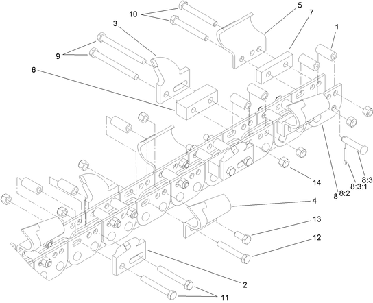 24 Inch by 6 Inch Combination Chain for Toro Dingo Trencher Attachment ...