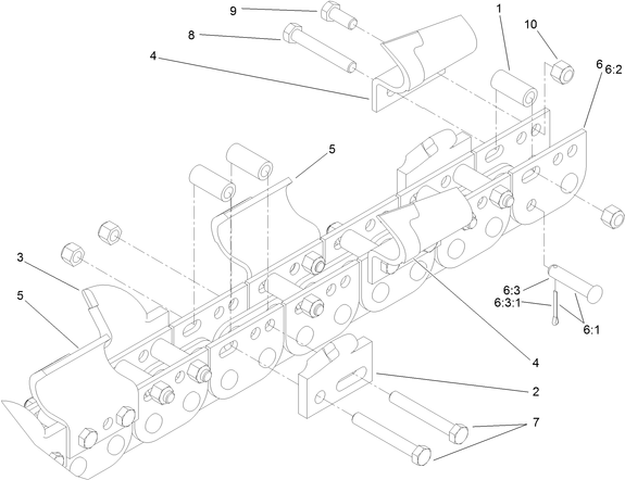 36 Inch by 4 Inch Combination Chain for Toro Dingo Trencher Attachment ...