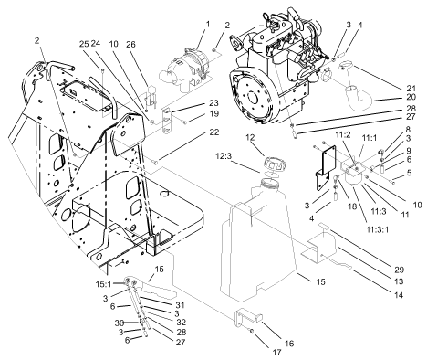Toro Dingo 320D Fuel Tank and Air Filter Housing for Model 22303 Built ...