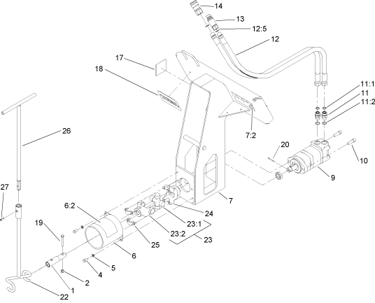 Toro Dingo Bore Head Attachment Parts for Model 22420 with Serial Numb ...