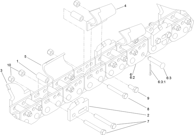 24 Inch by 4 Inch Combination Chain for Toro Dingo Trencher Attachment ...