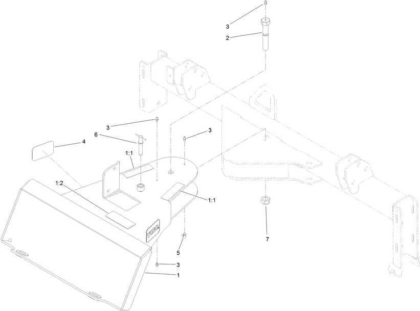 Toro Dingo Harley Rake Attachment Front Frame for Model 22426 with Ser ...