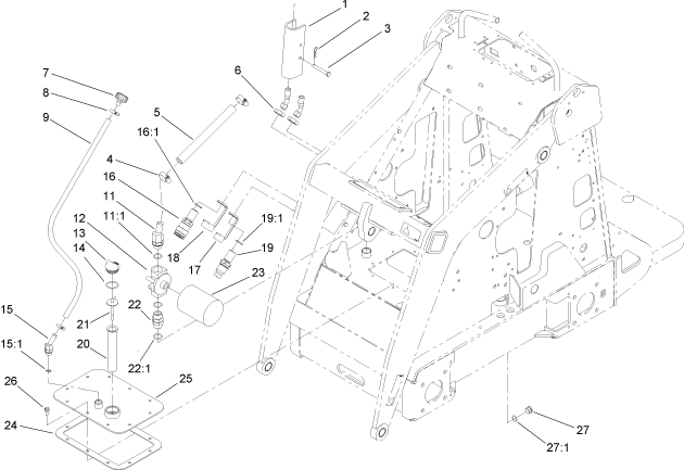 Toro Dingo 320D Hydraulic Tank and Quick Coupler Diagram for Model 223 ...