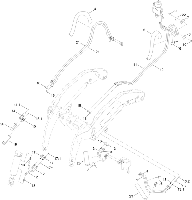 Toro Dingo 1000 Narrow Track Quick Couplers for Model 22327 with Seria ...