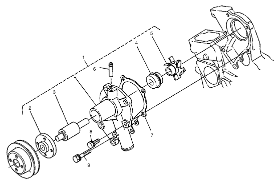 Toro Dingo 320D Water Pump for Model 22303 Built in the Year 1999 Thro ...