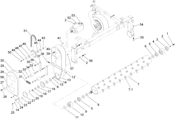 Toro Dingo Harley Rake Attachment Roller Drive for Model 22425 with Se ...