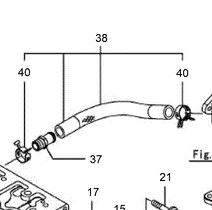 127-3072 - Reference Number 38 - Water Pipe – toro dingo parts online