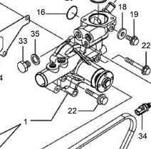 131-2714 - Reference Number 1 - Water Pump – toro dingo parts online